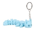 3D Printed Articulated Fox Keychain Flexible Nine Tailed Spirit Animal ...