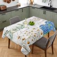 Blossom Floral Cotton Eucalyptus Table Cloth 60x84in, Waterproof ...