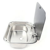 TOOL1SHOoo Small Drain Mobile RV Caravan Kitchen Sink with Cover, 304 ...