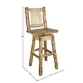 "Montana Woodworks Glacier Country 30"" Moose Design Bar Stool in Brown ...