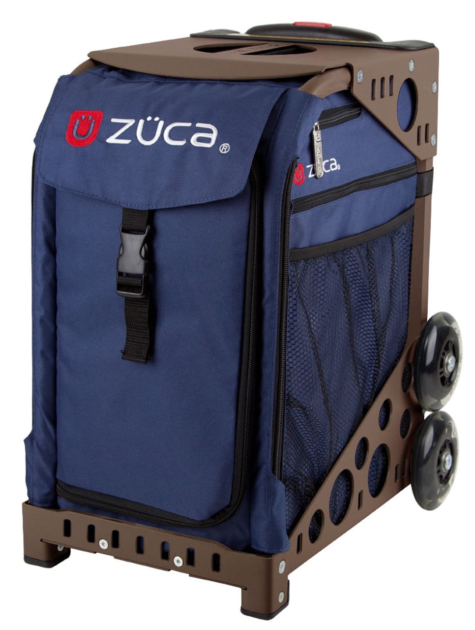 Zuca 18" Sport Bag - Midnight with Flashing Wheels (Brown Frame ...