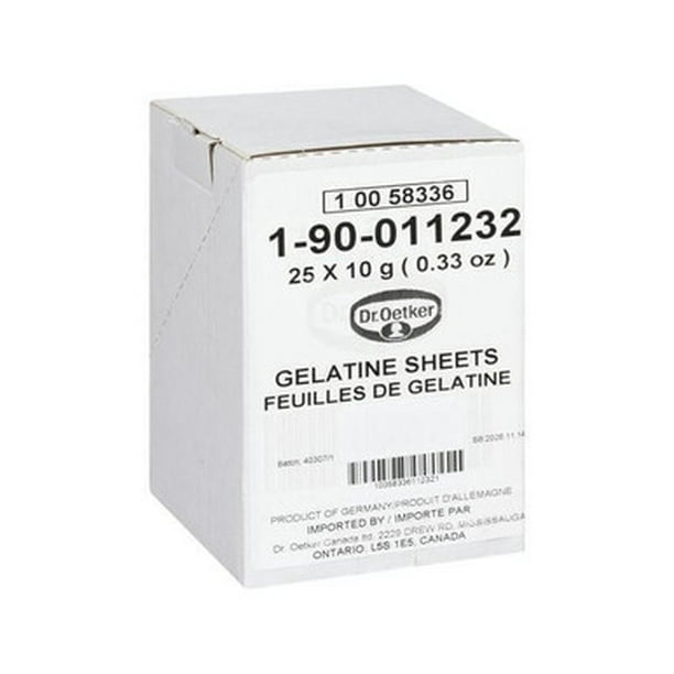 Oetker Gelatin Clear Sheet 10 G (25/Case) - Pure Clear Gelatin Sheets ...