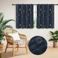 Sun and Moon Gothic Pattern Blackout Curtains,Triple Weaved Fabric ...