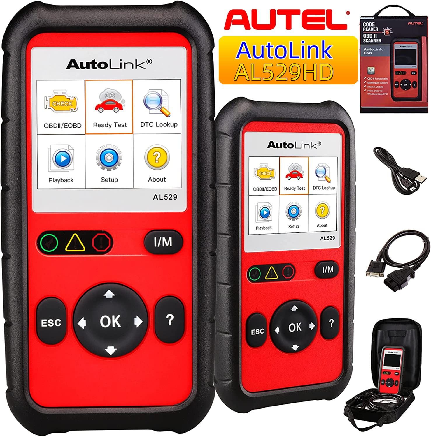 Autel AL529HD AutoLink Heavy Duty Vehicle Upgraded AL519/AL529 ...