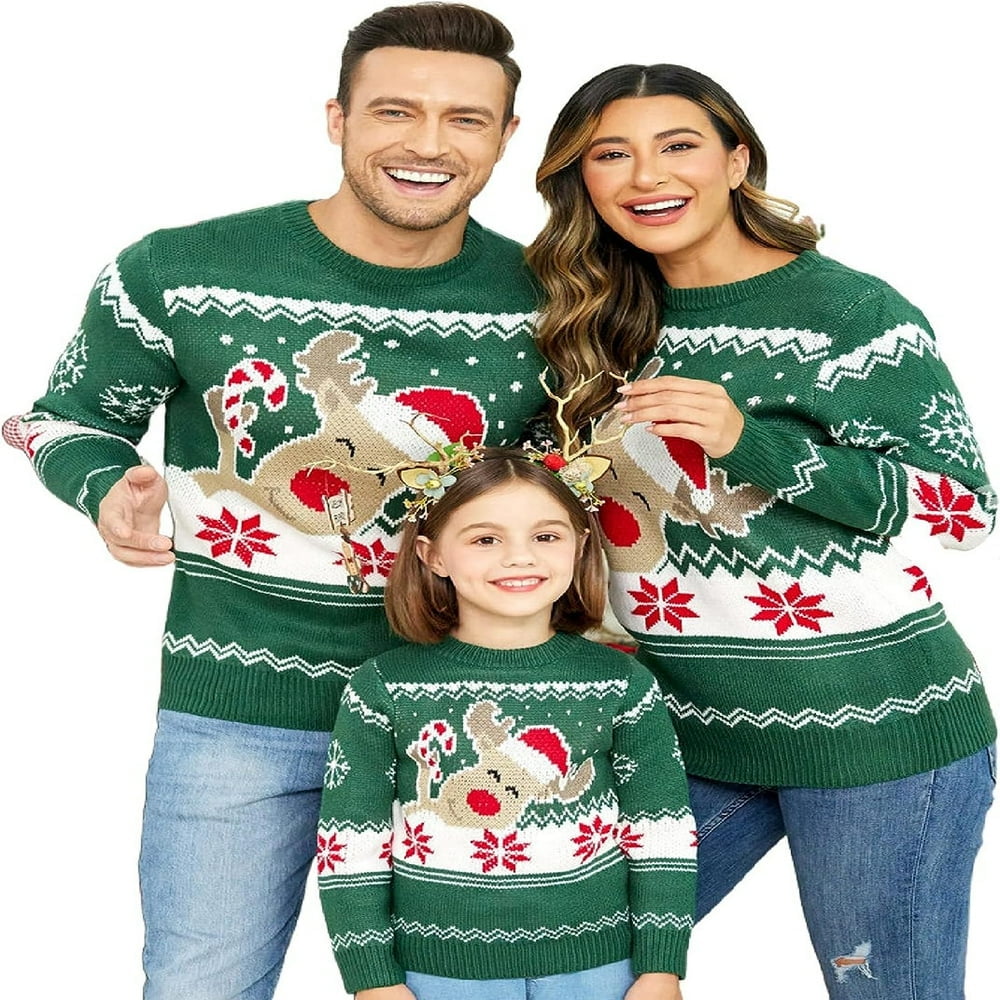 Click here for Generic Matching Family Christmas Sweaters Cute Re... prices