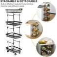 4 Tier Slim Fruit Basket for Kitchen, Stackable Metal Wire Fruit ...
