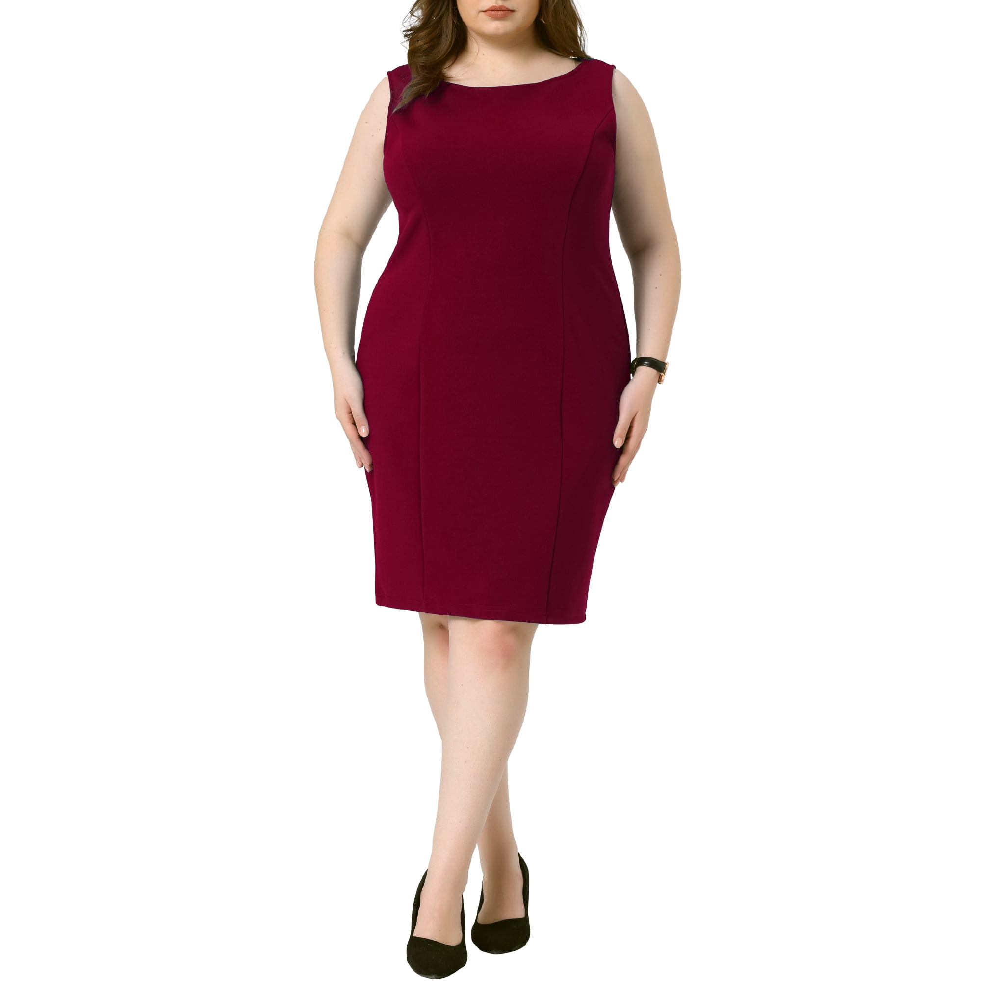 Click here for Agnes Orinda Womens Plus Size Sheath Dress Sleevel... prices