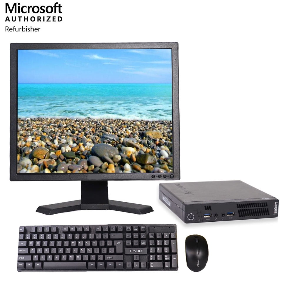 Restored Lenovo Think Centre Tiny Desktop PC M72e Windows 10 Home Intel ...