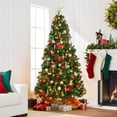 Best Choice Products 7.5ft Pre-Lit Indoor Plastic Spruce Christmas Tree ...