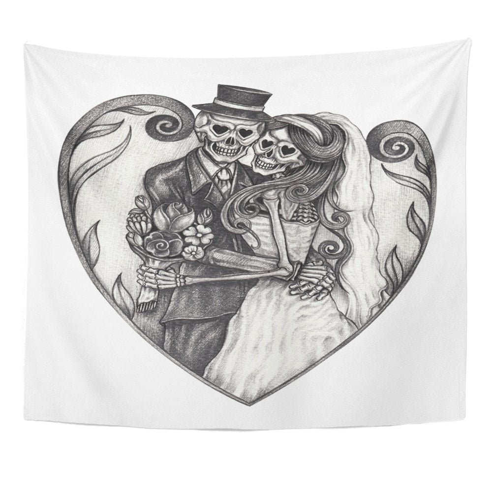 Day Of The Dead Bride And Groom Tattoo