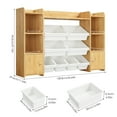 Homfa Kids Toy Organization Cubby Bookcase with 8 Bin, 2 Door Storage ...