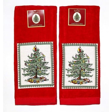 Spode Set of 2 Christmas Tree Kitchen Towels by Avanti Linens-100% ...
