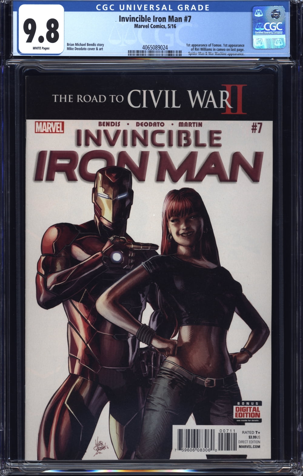 Invincible Iron Man #7 - CGC 9.8 Comic Book - Walmart.com