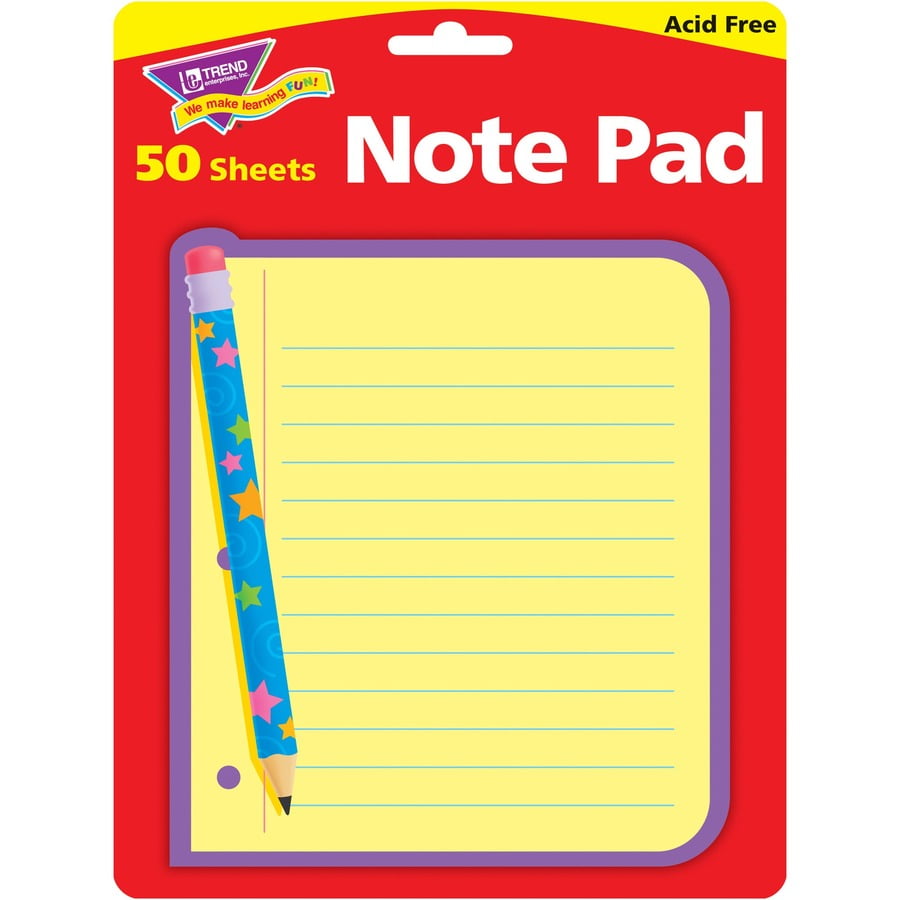 Trend Cheerful Design Note Pad - 50 Sheets - 5" x 5" - Acid-free - 50 ...