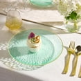 Clear Green Hammered Texture Disposable Plastic Plates with Gold Rim ...