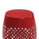 AC Pacific Powder Coated Iron Outdoor Red Side Table - Walmart.com
