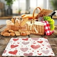 Festive Dining Placemat – Table Heat Mat | Linen Decorative Heart ...