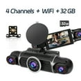 4-Channel 1080P Dash Cam with WiFi - Super Night Vision G-Sensor 32GB ...