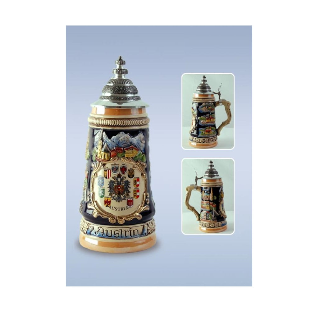Austria Theme German Beer Stein Mug 1/2L ONE Mug Made in Germany New ...