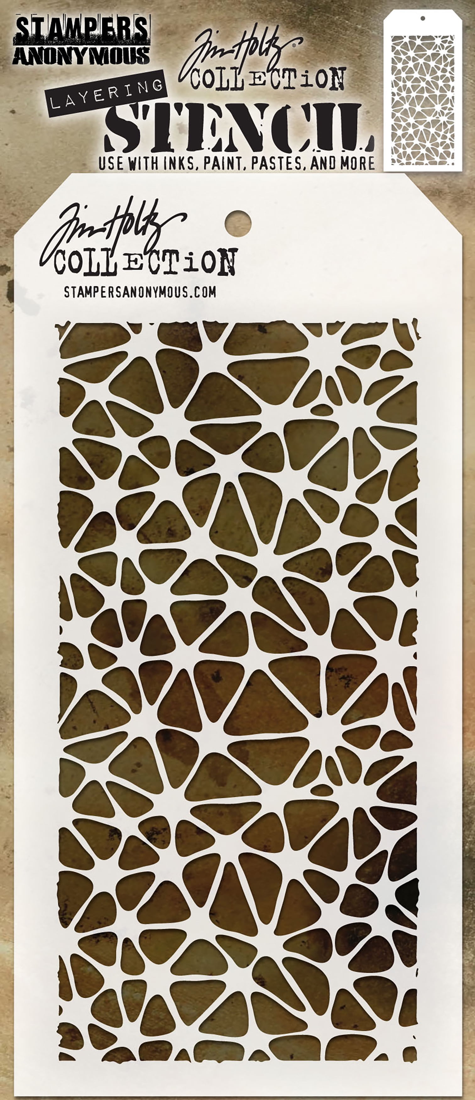 Tim Holtz Layered Stencil 4.125"X8.5"-Organic - Walmart.com