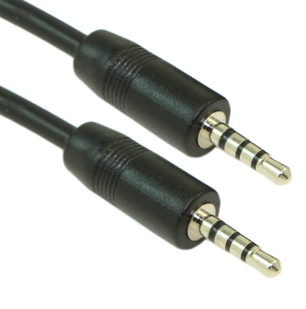 12ft 2.5mm SLIM TRRS (4 conductor) Male to Male Audio Cable - Walmart.com