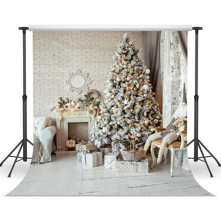 10x10FT Christmas Backdrop Christmas Scene Backdrop White Christmas ...