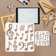 8Pcs 8 Styles Plastic Painting Stencils Templates Musical Note 150 ...