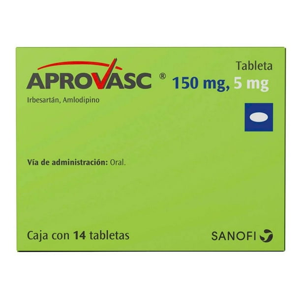 Aprovasc 150 mg/5 mg 14 tabletas | Bodega Aurrera en línea