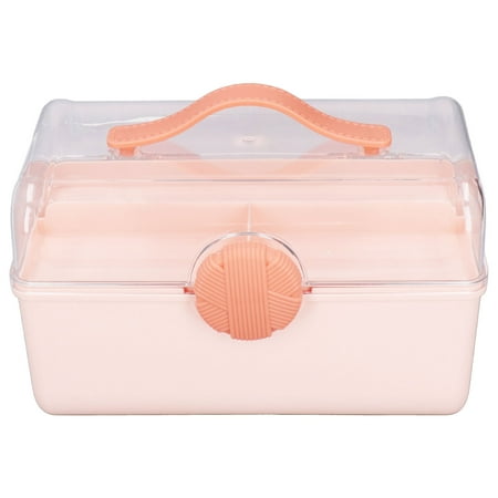 2 Layer Storage Box, Rounded Handle Dustproof Glossy Opening Grid ...
