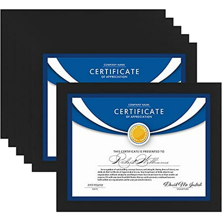 Icona Bay 8.5x11 Diploma Frames (Black, 6 Pack), Sturdy Wood Composite ...