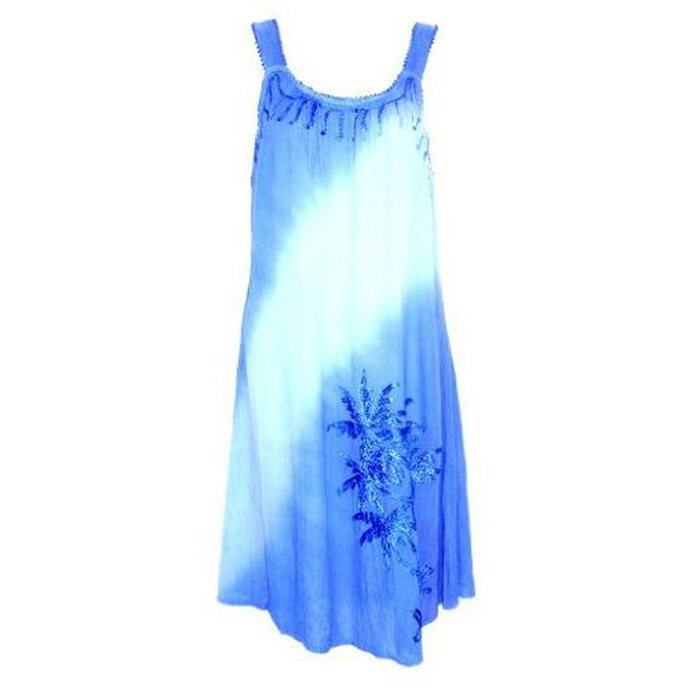 Raya Sun - Raya Sun Crinkle Solid Dress/Cover Up Ombre Color with ...