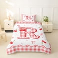 Catabedysis Grid Alphabet R Twin Duvet Cover,Sweet Cherry Bowknot Twin ...