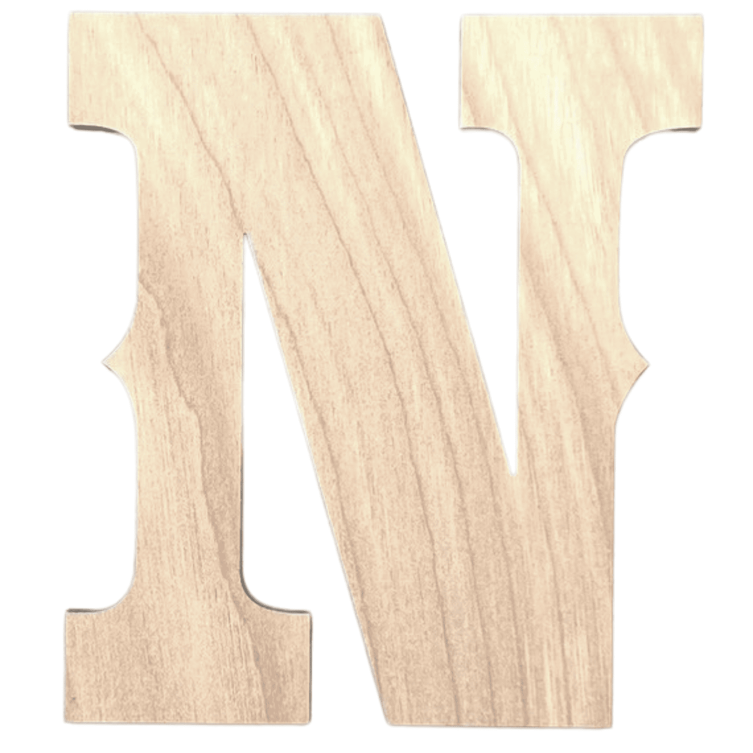 Krafty Supply 2" Tall Western Block - Birch Letter N | 1/4" Thick Birch ...