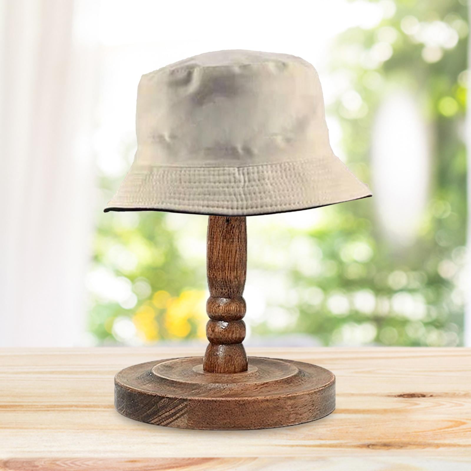 Wood Hat Stand Ball Cap Display Freestanding Baseball Hat Display ...