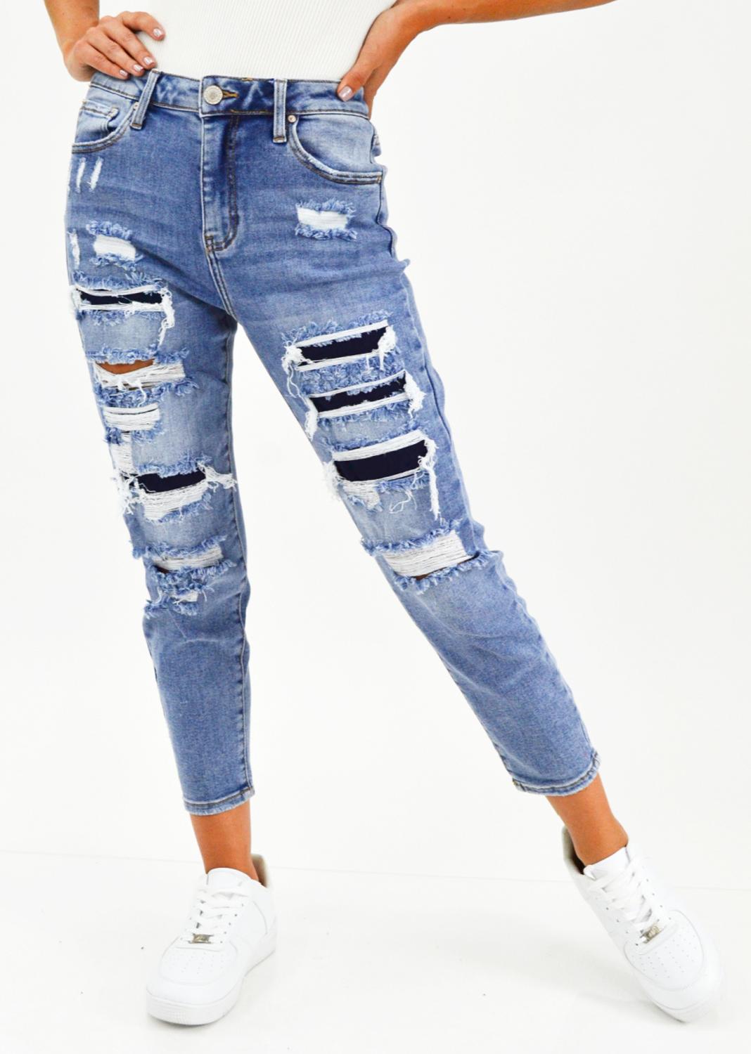 Mom Jeans Balam /Juvenil, 6406 (Azul medio) azul CH Roman Fashion J-BAL ...