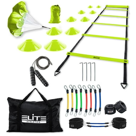 Elite Athletics Speed & Agility Training Set, Includes Agility Ladder ...