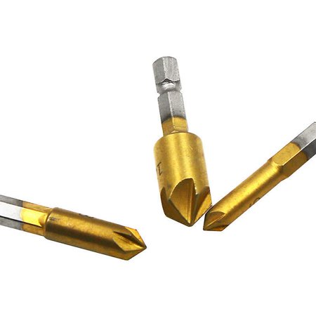 FanShow Hardware 6 Countersink Cutter 6-19mm 82 Degree 5-edge Titanium ...