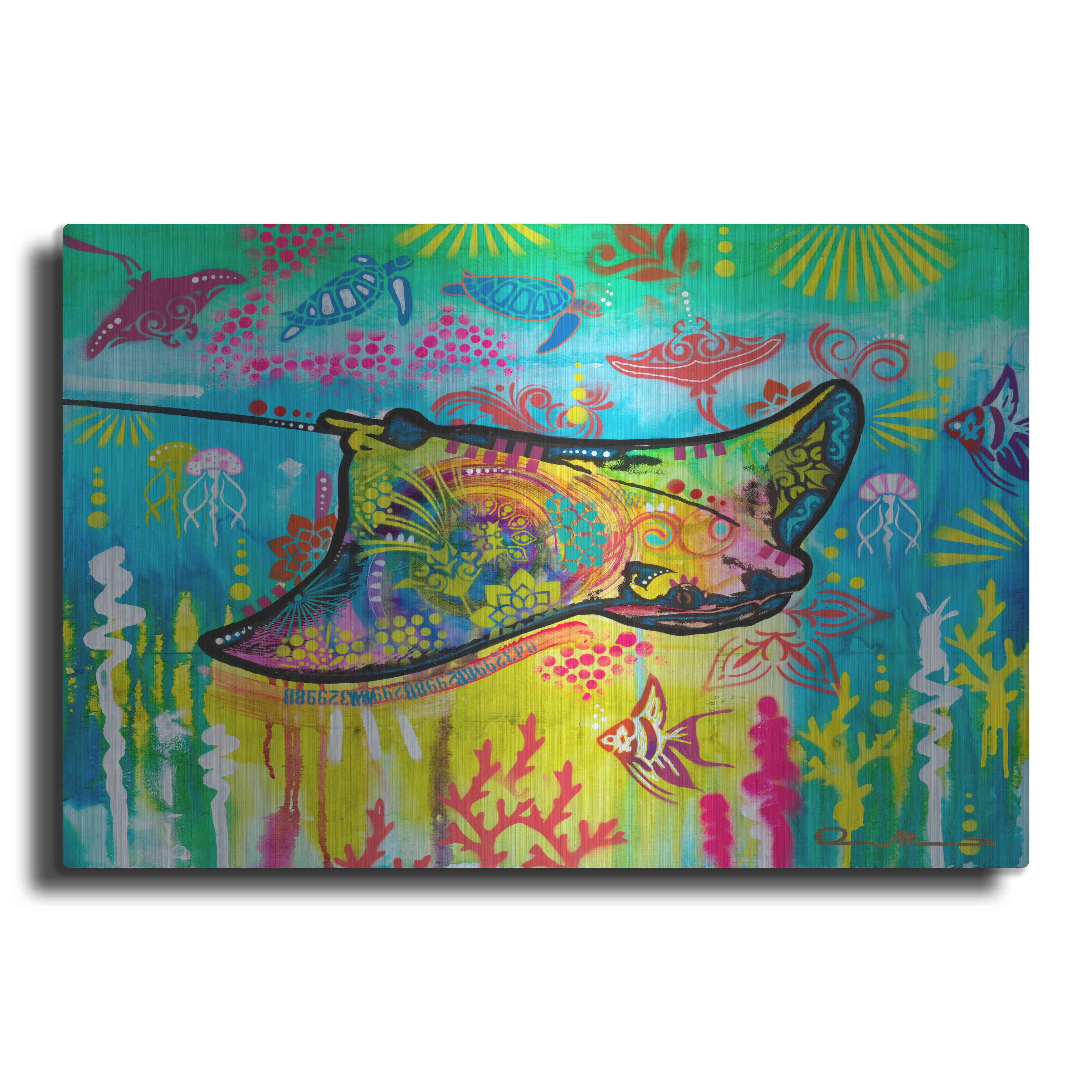 Luxe Metal Art 'Sting Ray' by Dean Russo, Metal Wall Art, 24"x16 ...