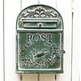 Bigfortune Green Rustic Mailbox Wall Mount Mailboxes Letter box for ...