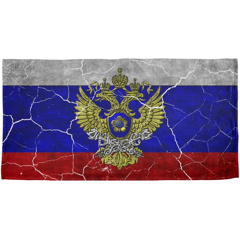 Distressed Russian Imperial Flag All Over Beach Towel - Walmart.com