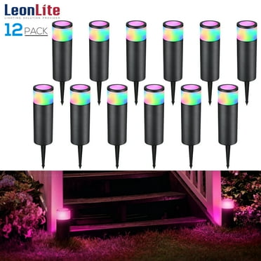 LEONLITE 18 Pack LED Landscape Pathway Light, 12-24V Low Voltage Side ...