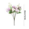 Artificial Purple Rose Bouquet 11.81in Plastic Flowers | Faux Floral ...