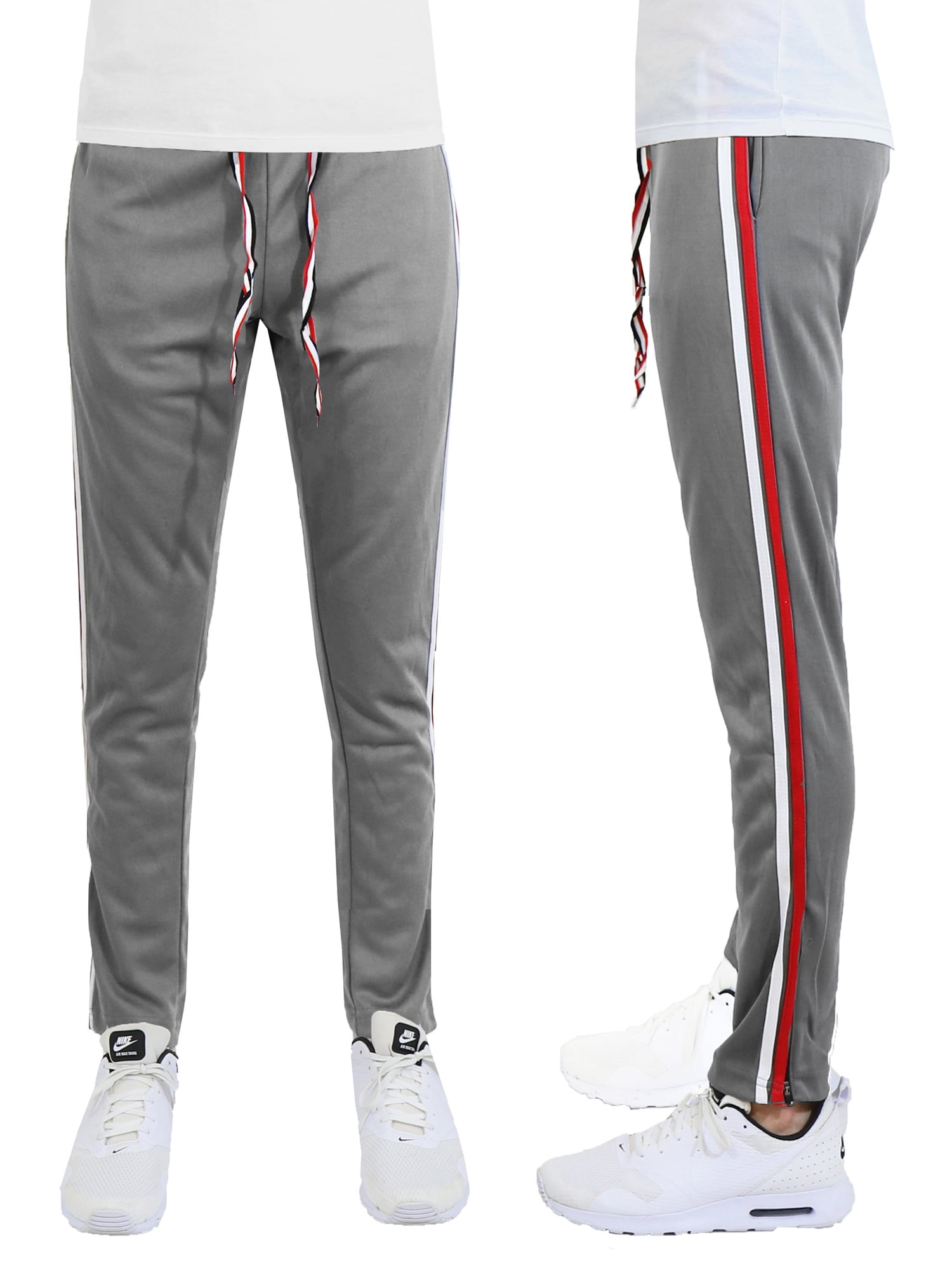 Mens Striped Jogger Track Pants - Running - Jogging - Workout - Fitness ...