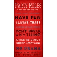 Party Rules Wall Art - Walmart.com