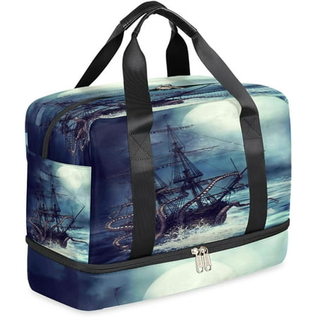 Ocean Octopus Tentacles Kraken Travel Duffel Bag Large Sports Tote Gym ...