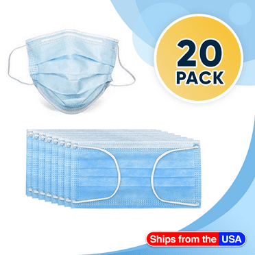 100 Disposable Face Masks, 3-ply Breathable Dust Protection Masks ...