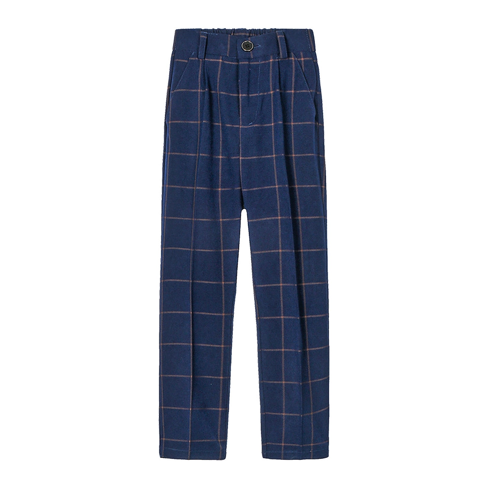 Click here for Hhsfeifuuu Boys Plaid Flat Front Dress Pants Adjus... prices