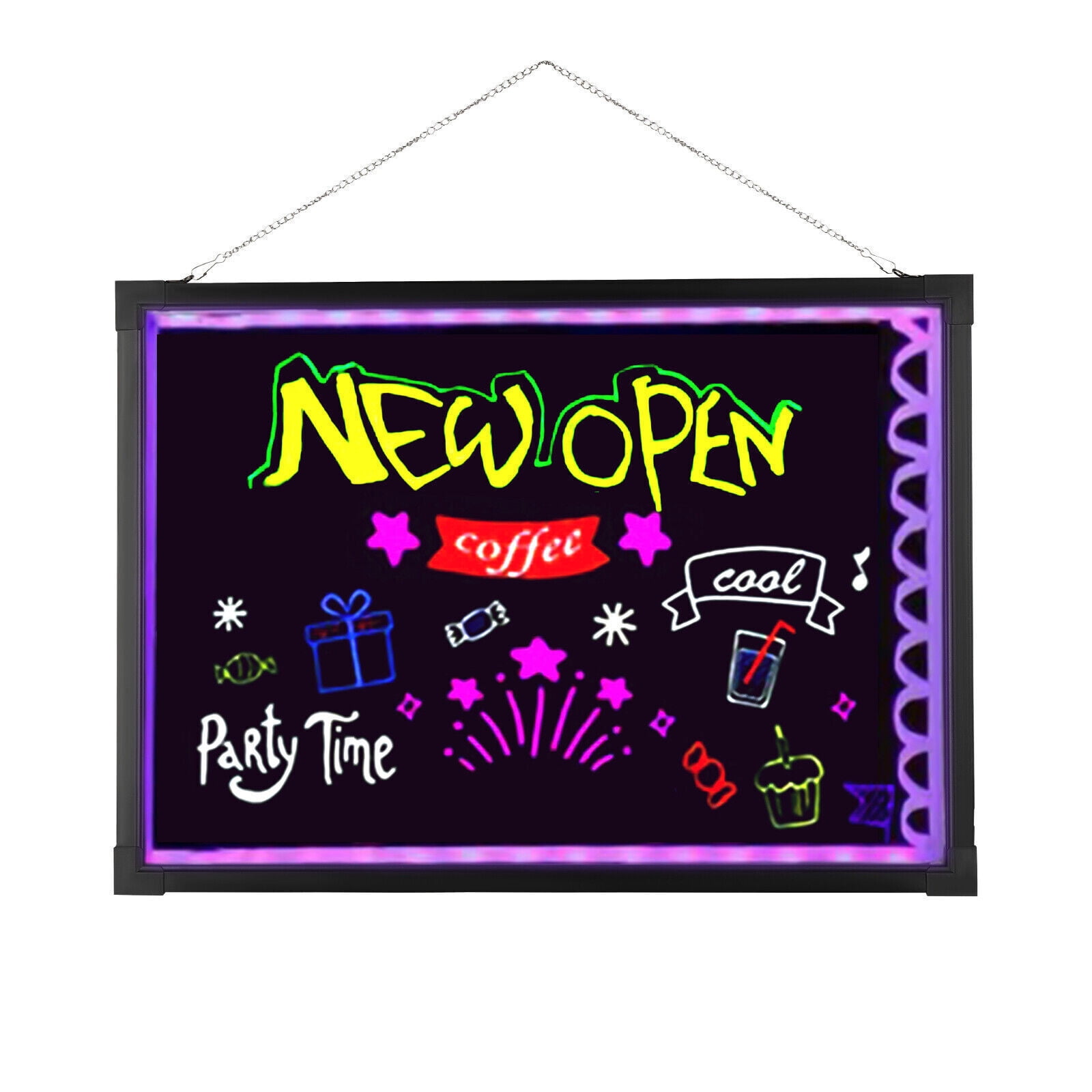 Led Writing Board, LED Light Up Writing Board Message Menu Sign Board ...