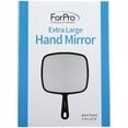 ForPro Large Handheld Travel Size Mirror, 9”x12”, Big Face, Distortion-Free, Comfortable Grip ...