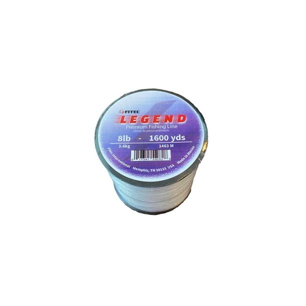 Legend 8 lb. Monofilament Premium Fishing Line, Clear, 1600 yd ...